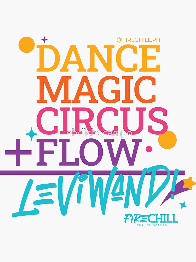 "Leviwand Formula - Dance, Magic, Circus, Flow" Sticker for Sale by ...