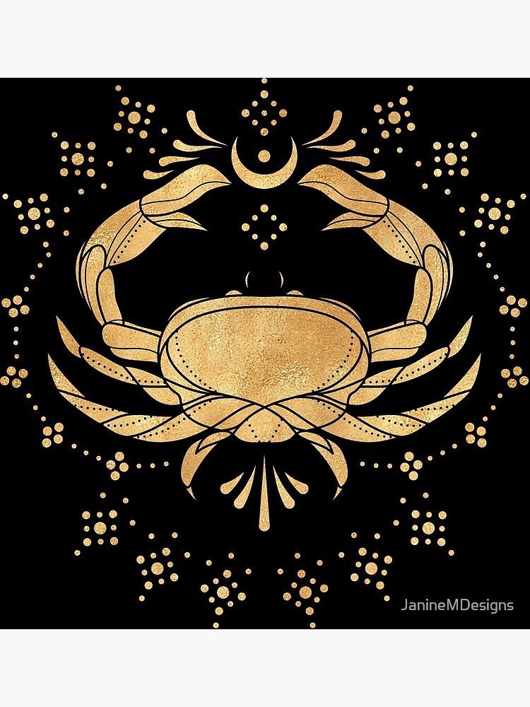 "Cancer Zodiac Sign in Gold - Elegant" Poster for Sale by ...