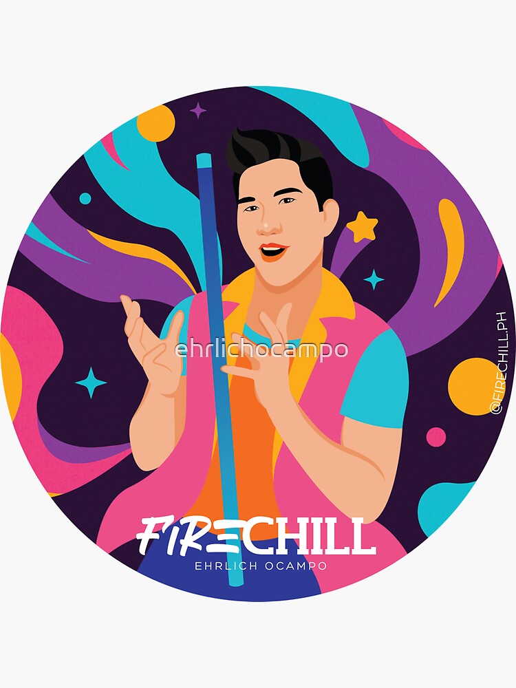 "Firechill Illustration Graphic - Leviwand/Dancing Cane" Sticker for ...