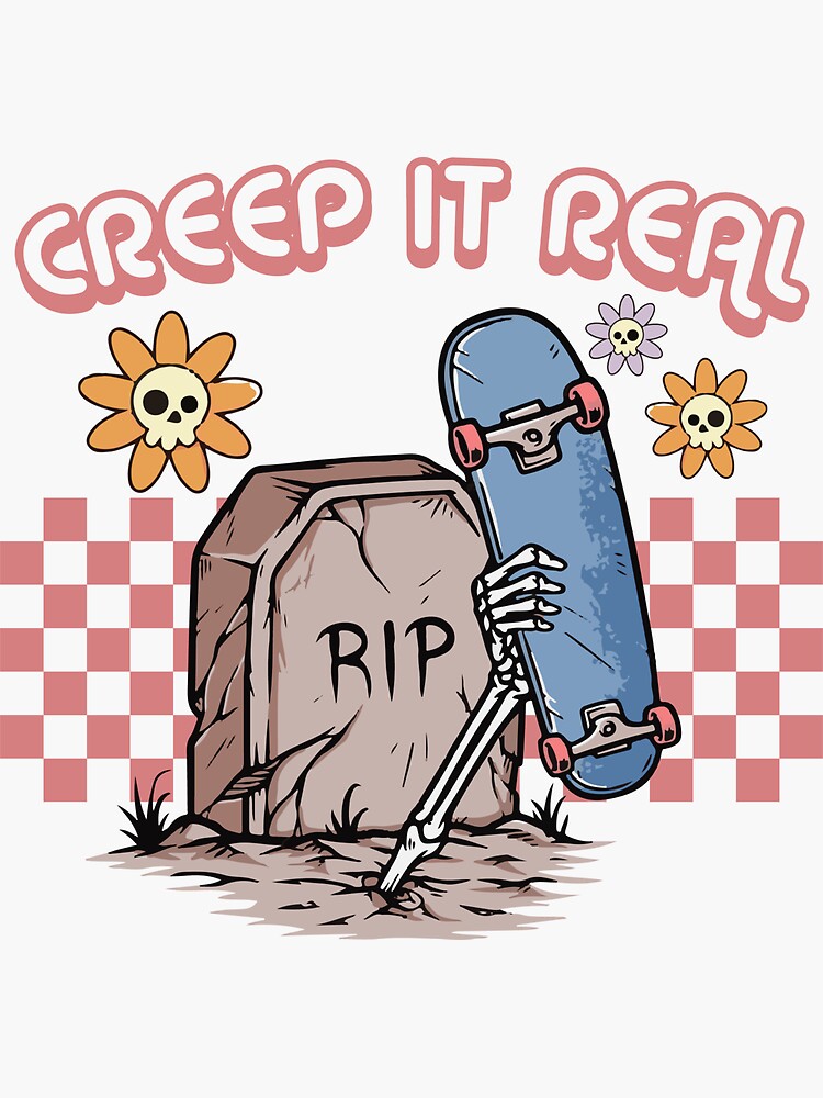 "Creep it real rip" Sticker for Sale by Elgarnaoui | Redbubble