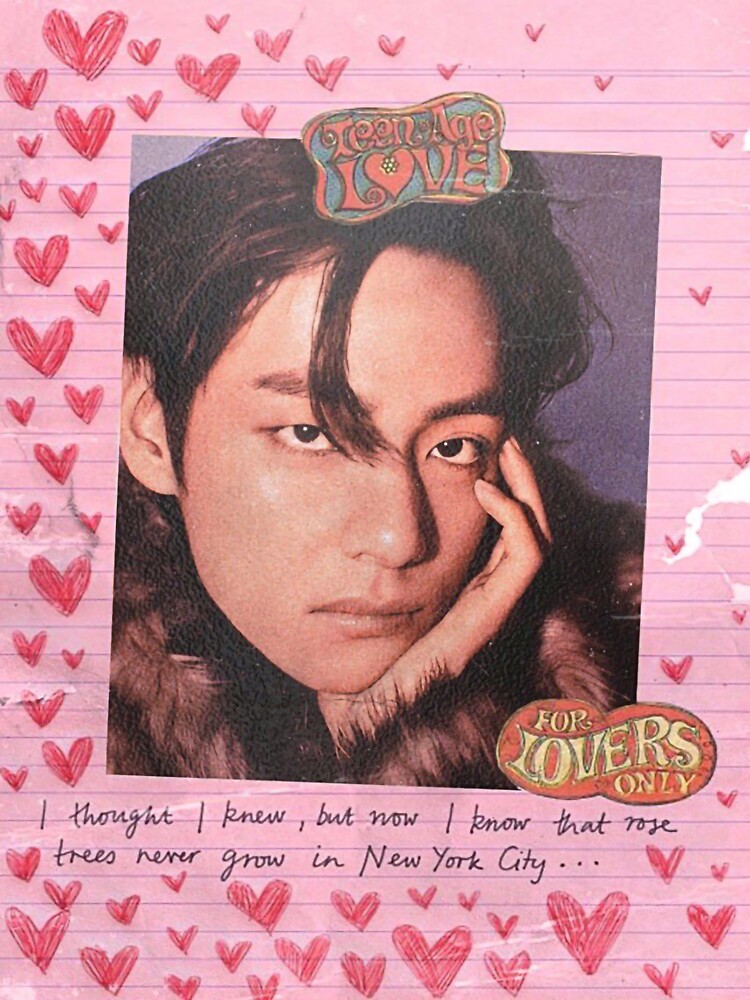 "BTS - V Taehyung Valentine’s Day Love Letter Pink Kawaii Cute ...