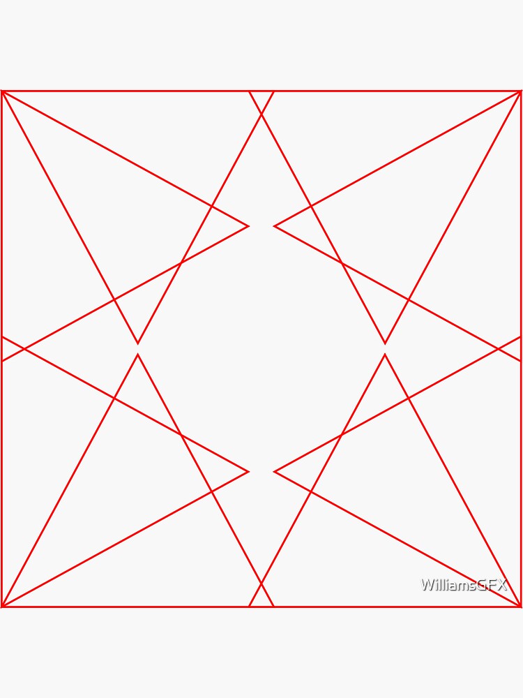 "Geometric Triangles Art Deco RED" Sticker for Sale by WilliamsGFX ...