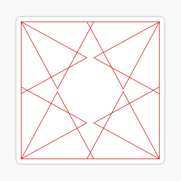 "Geometric Triangles Art Deco RED" Sticker for Sale by WilliamsGFX ...