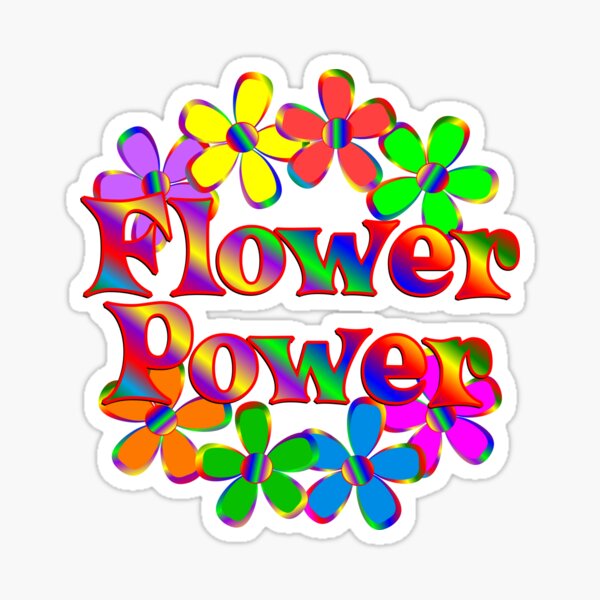 60s Flower Power 1960s Stickers | Redbubble