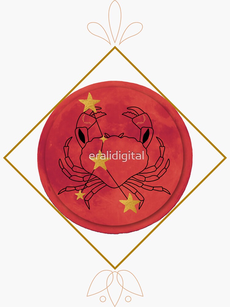 "CHINESE CANCER ZODIAC SIGN" Sticker for Sale by eralidigital | Redbubble