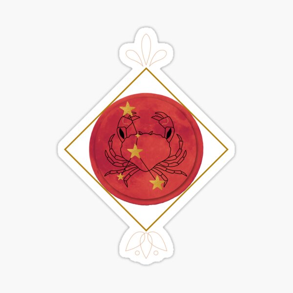 "CHINESE CANCER ZODIAC SIGN" Sticker for Sale by eralidigital | Redbubble