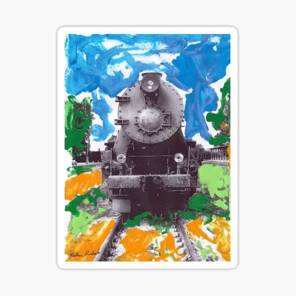 "Train - Steam Locomotive" Sticker by juhanrodrik | Redbubble