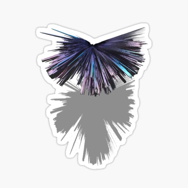 "Galaxy Butterfly Breaking Apart" Sticker for Sale by blackrabbit25 ...