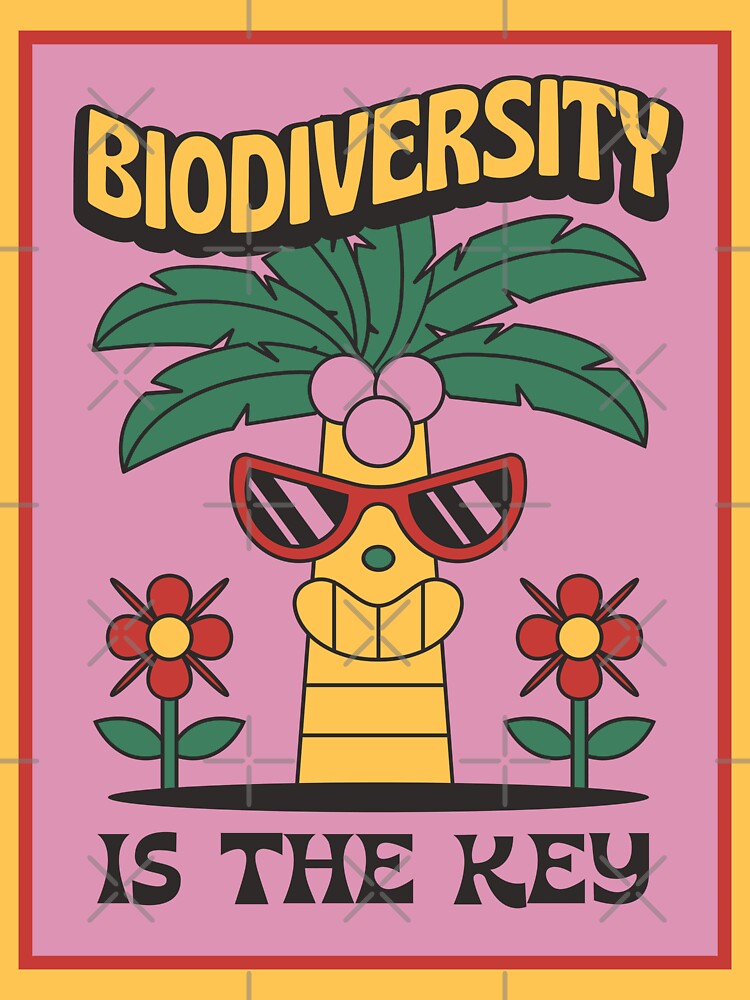"Biodiversity is the Key" Sticker for Sale by caringiscool | Redbubble