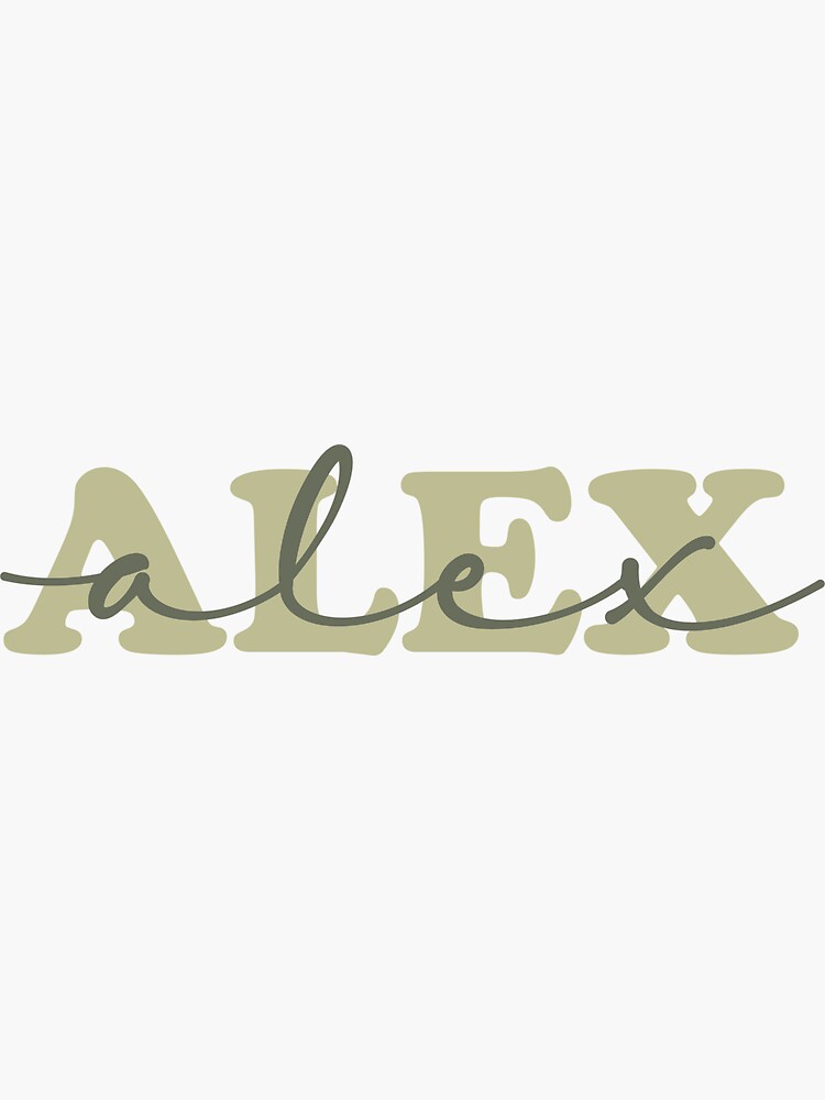 "Alex Name" Sticker for Sale by nicolelauryn | Redbubble
