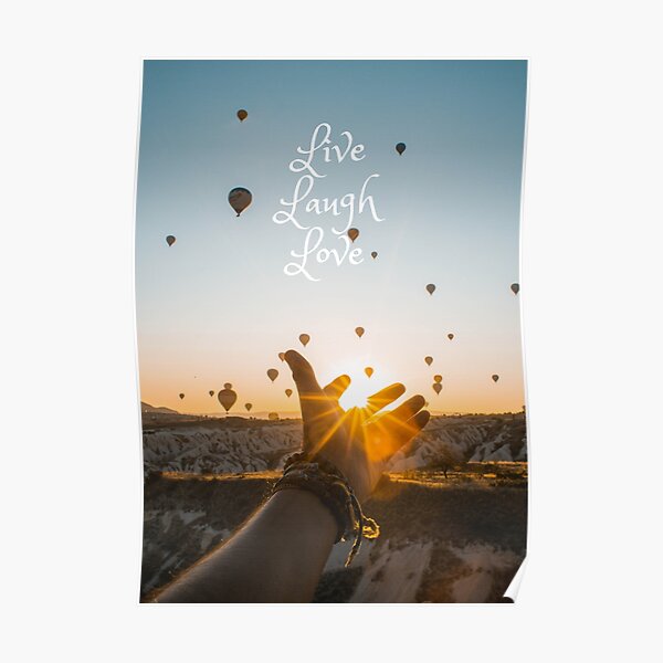 "Live Laugh Love" Poster for Sale by Apricoco | Redbubble