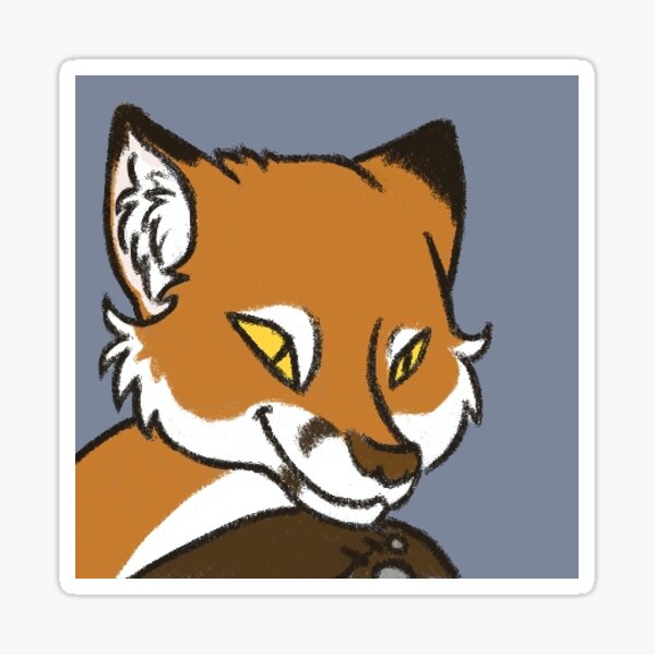"Scheming Fox" Sticker for Sale by TaniDrawsThings | Redbubble