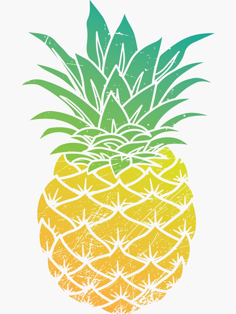 "Pineapple / Ananas" Sticker by RedeyeDigital | Redbubble