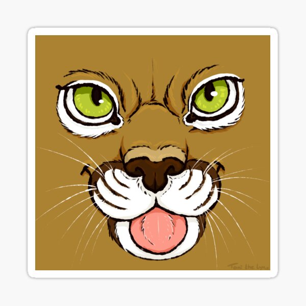 "Caraçal Blep" Sticker for Sale by TaniDrawsThings | Redbubble