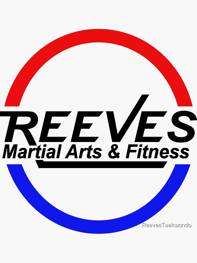 "Reeves Martial Arts & Fitness Black Logo" Sticker for Sale by KLReeves ...