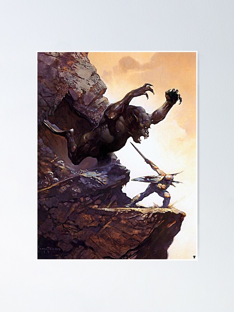 "Conan der Barbar von Frank Frazetta" Poster von Lira-Studio7 | Redbubble