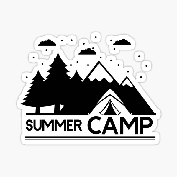 "summer camp" Sticker for Sale by Risingsuntees | Redbubble