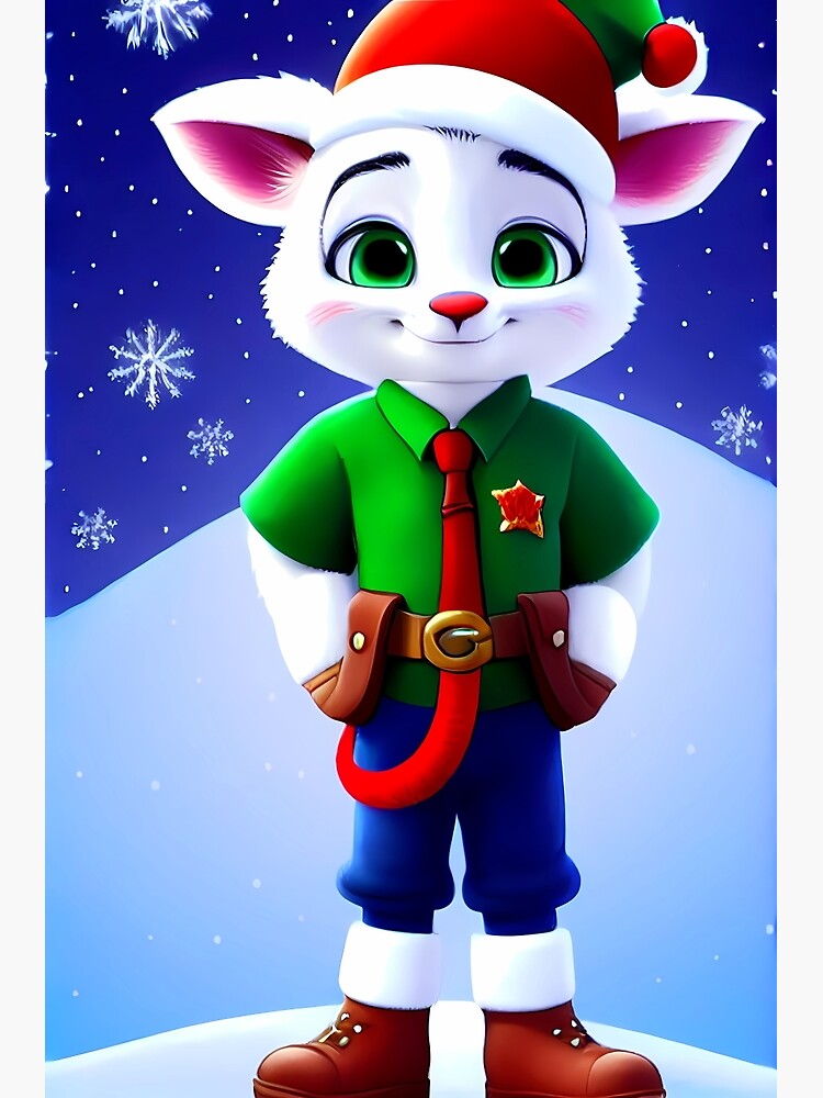 "Friendly Christmas Cat - Freddy" Poster for Sale by LuliandFriends ...