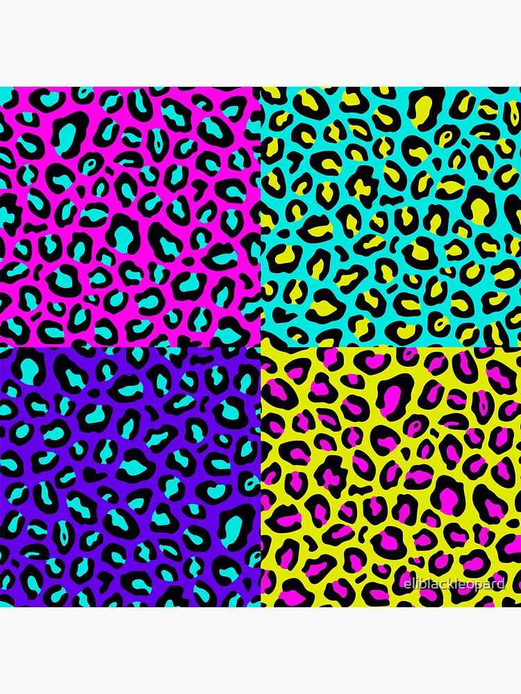 "Leopard 80s" Sticker for Sale by eliblackleopard | Redbubble