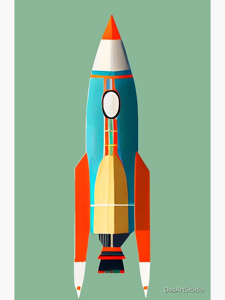 "Mid Century Modern Vintage Rocket" Poster for Sale by DesArtStudio ...