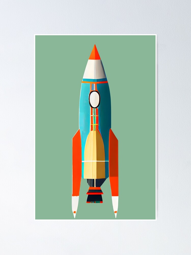 "Mid Century Modern Vintage Rocket" Poster for Sale by DesArtStudio ...