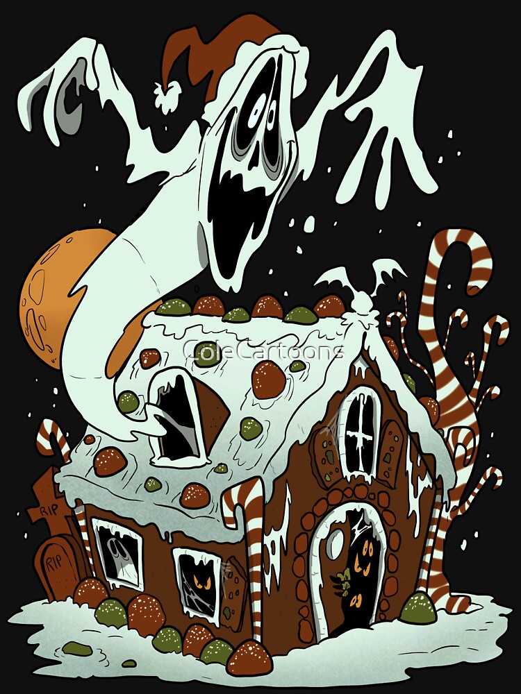 "Haunted Gingerbread House" T-shirt for Sale by ColeCartoons ...