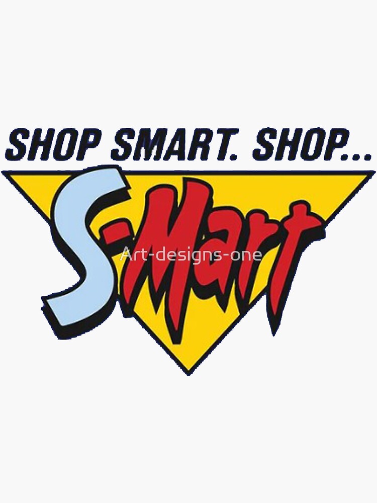 "ShopSmart. Shop S-Mart" Sticker for Sale by Art-designs-one | Redbubble