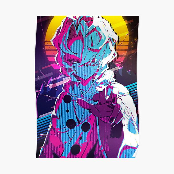 "Demon Slayer - Rui" Poster for Sale by 80sRetroArt | Redbubble