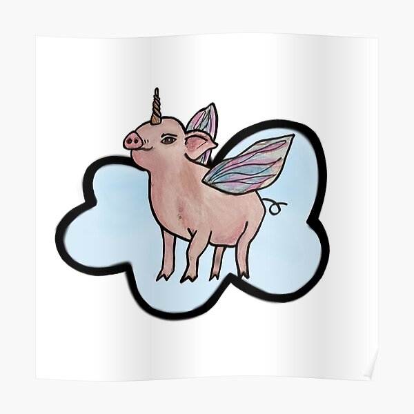 "The Unipig Illustration " Poster for Sale by MazerolleArt | Redbubble