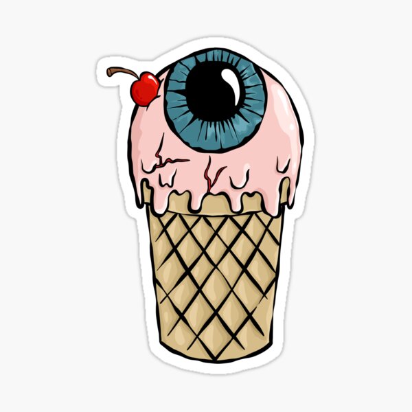 "Eye Scream" Sticker for Sale by JakeSoNothing | Redbubble