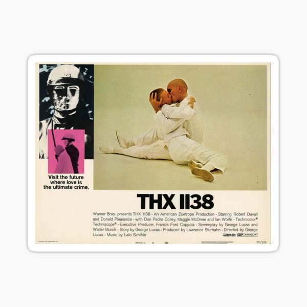"THX 1138" Sticker for Sale by NostalgiacNT | Redbubble