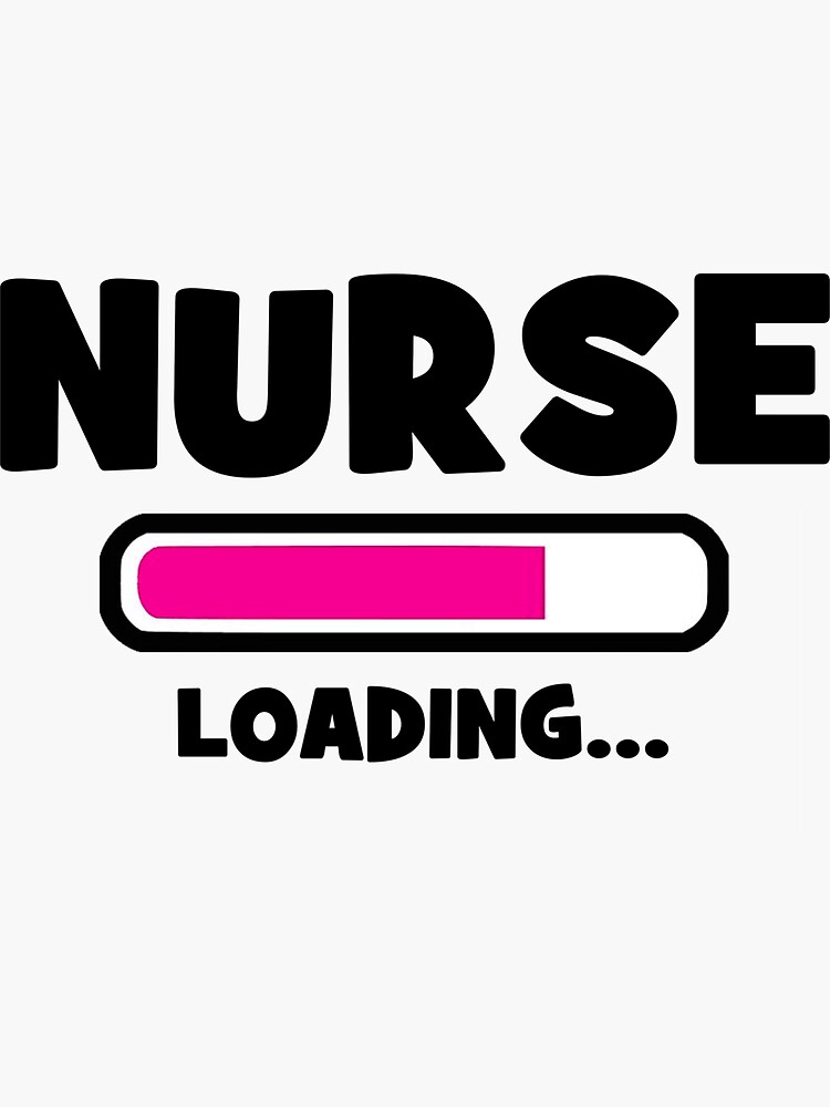 "Nurse - Loading" Sticker by haxamin | Redbubble