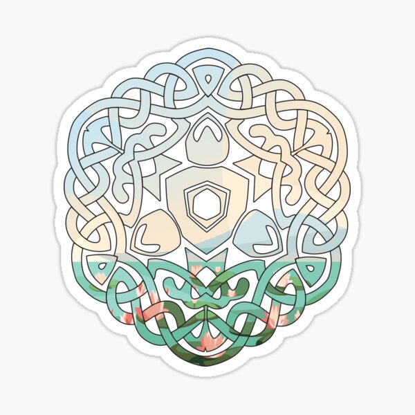 "Lotus Flowers Celtic Knot" Sticker for Sale by damonasplace | Redbubble