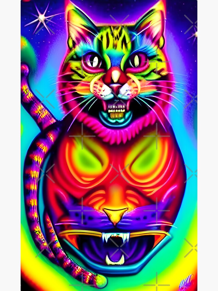 "Trippy Kat" Sticker for Sale by HWCC | Redbubble