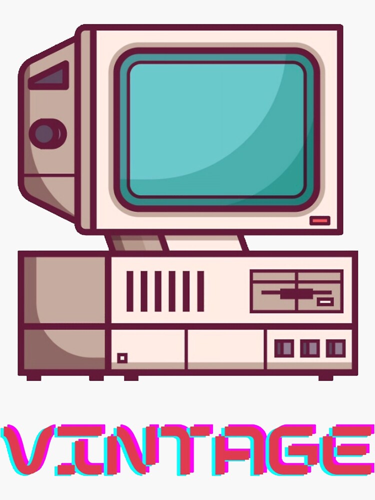 "Retro 80s Computer" Sticker for Sale by CoolShirtDepot | Redbubble