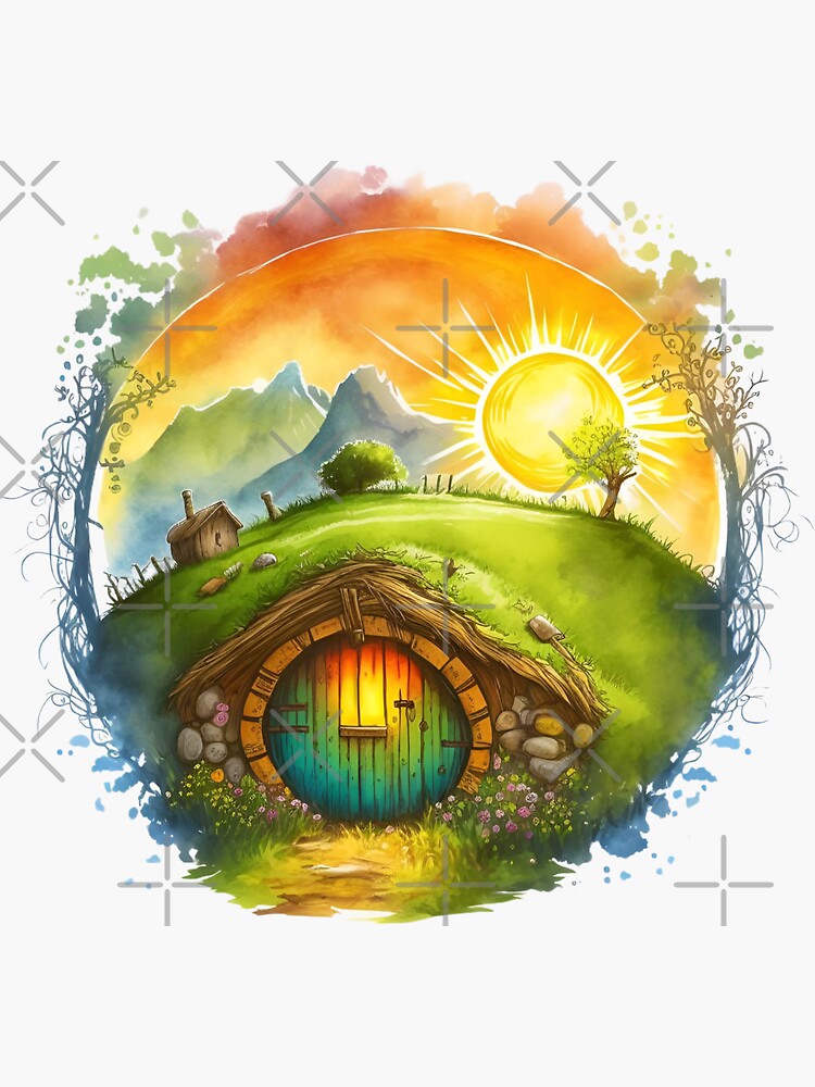 "Round Doors in Summer - Fantasy" Sticker for Sale by flevin | Redbubble
