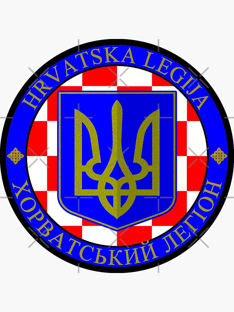 "Croatian Legion Solidarity with Ukraine Slava Ukraini!" Sticker for ...