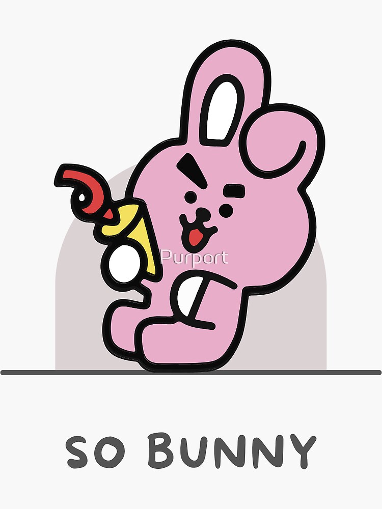 "Jungkook Bts Bunny Cooky" Sticker for Sale by Purport | Redbubble