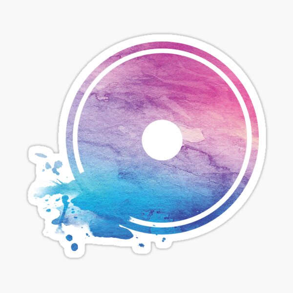 "Watercolor Disk" Sticker for Sale by amandartwork | Redbubble