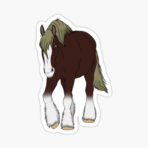 "Draft Horse" Sticker for Sale by Bandarai | Redbubble