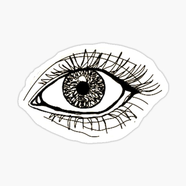 "bigger eye outline " Sticker for Sale by carlac | Redbubble