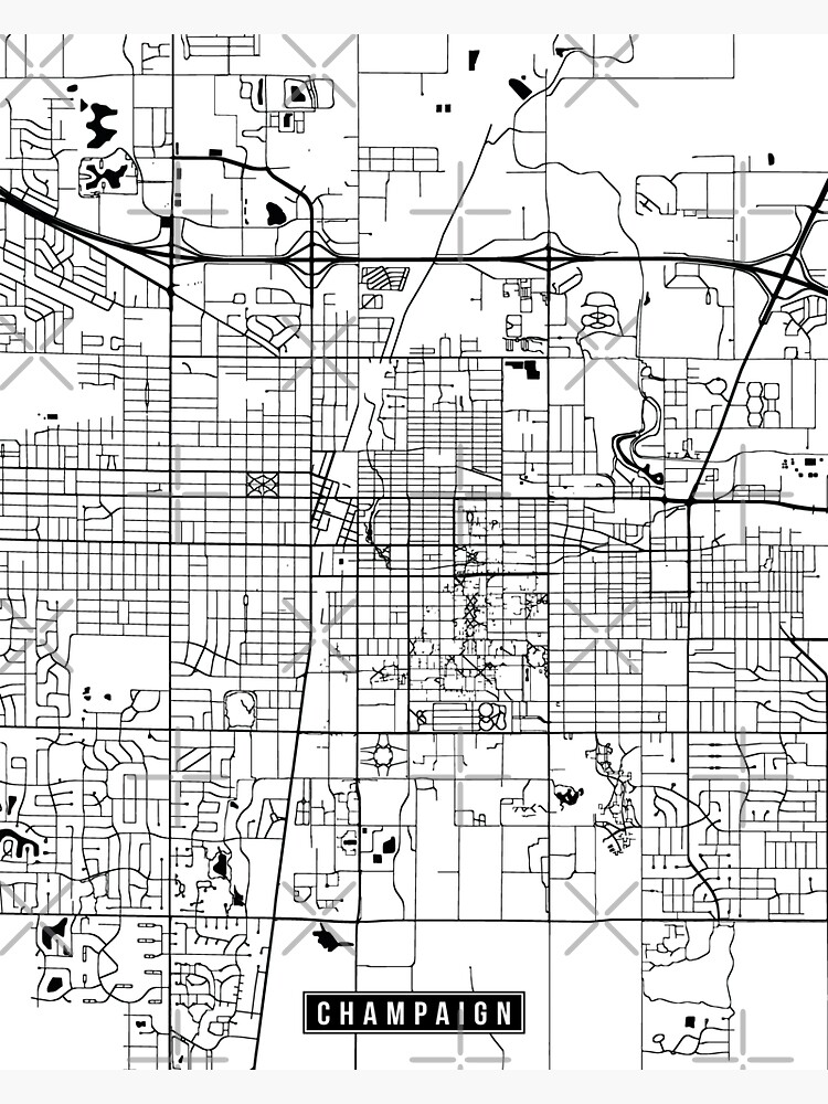 "Champaign, Illinois Street Map" Sticker for Sale by InkistPrints ...