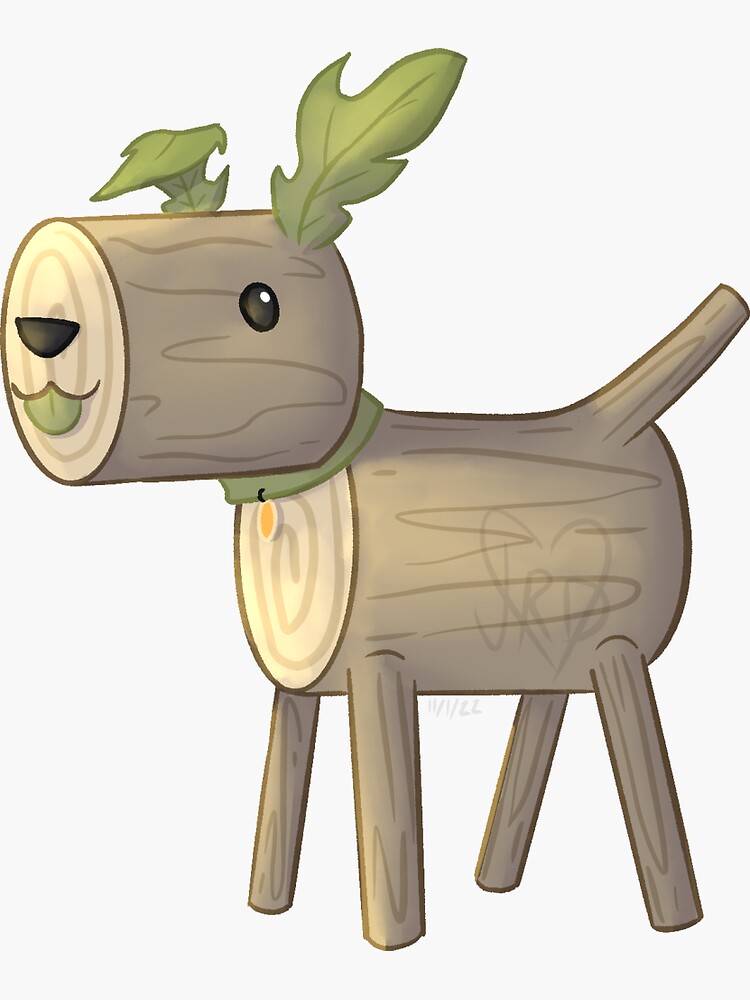 "Log dog " Sticker for Sale by MoonDragonArt | Redbubble