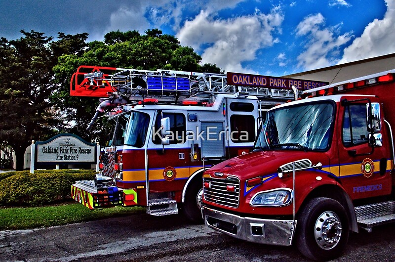 "OAKLAND PARK FIRE DEPARTMENT" by KayakErica | Redbubble