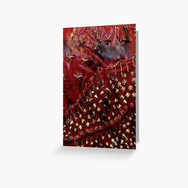 " Red leather safety pins Motorcycle leather jacket Sid rotten 80s hair ...