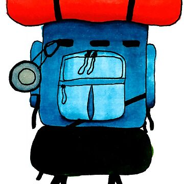 "Backpacking" Sticker for Sale by catalinaoco | Redbubble