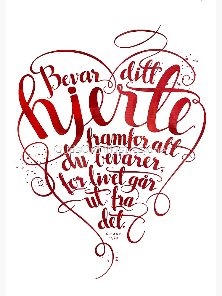 Hjerte Quotes Go'ord Til En Venn Kort | Postergalleriet.no