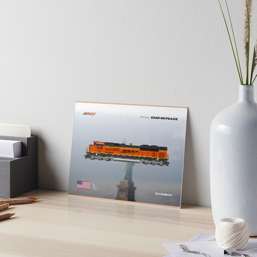 "BNSF EMD SD70ACe Drawings" Art Board Print for Sale by arttransport01 ...