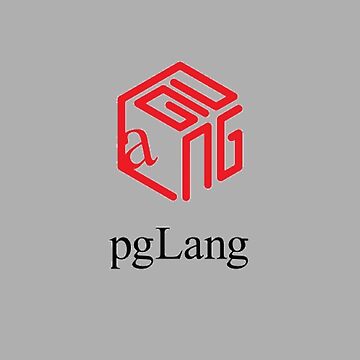 "pgLang logo " Sticker for Sale by Oci Fur | Redbubble