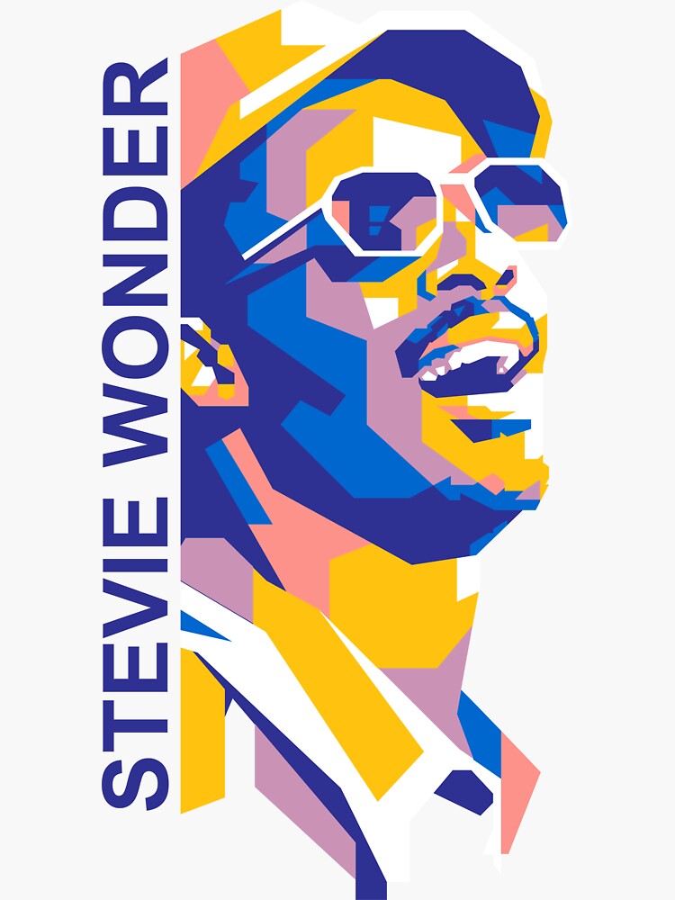 "Stevie Wonder" Sticker for Sale by wpapstyle | Redbubble